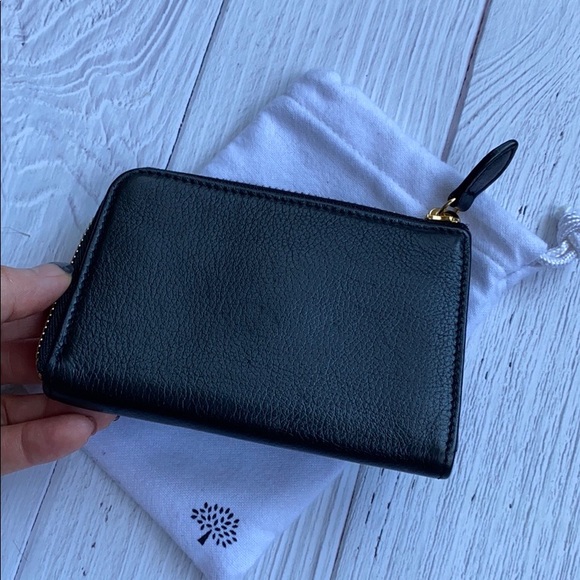 Mulberry | Bags | Mulberry Signature Leather Lock Zip Small Wallet ...